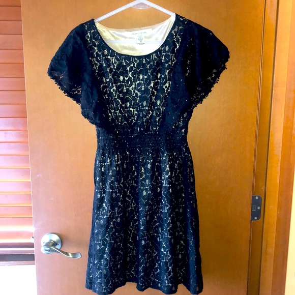 American Rag | Dresses | Beautiful Black Lacey Dress Wslip Attached ...